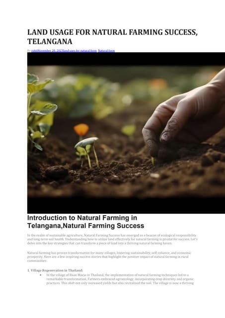 agriculture Field visit report | DOCX