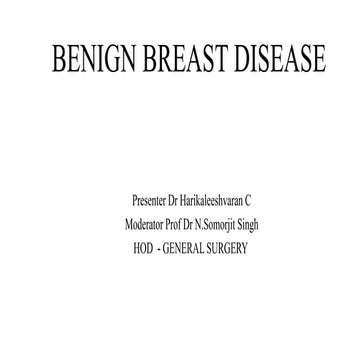 Benign breast diseases presentation/power point | PPTX