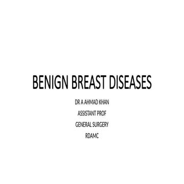ANDI & benign breast disorders | PPTX