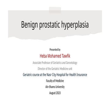Benign prostatic hyperplasia presentation.ppsx