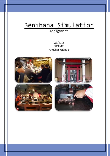 The Case Analysis: Benihana of Tokyo | PPTX