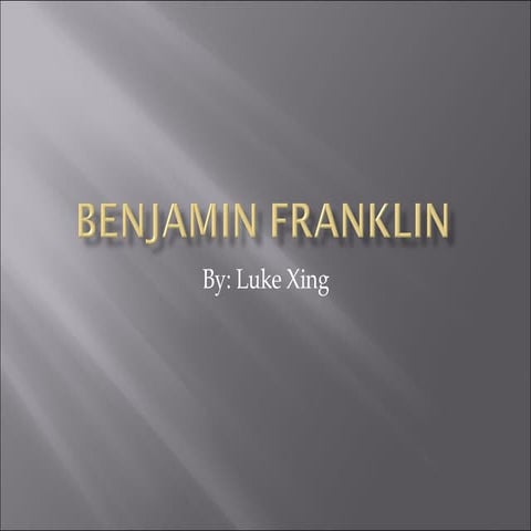 Benjamin Franklin | PPT