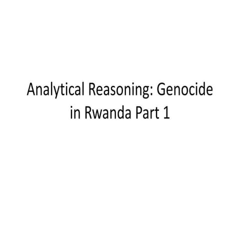 The rwandan genocide | PPT