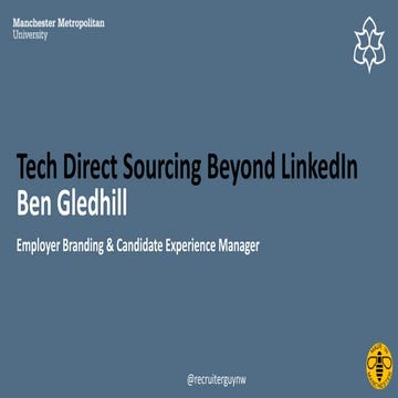 Benjamin Gledhill, Employer Branding & Candidate Experience Manager ...