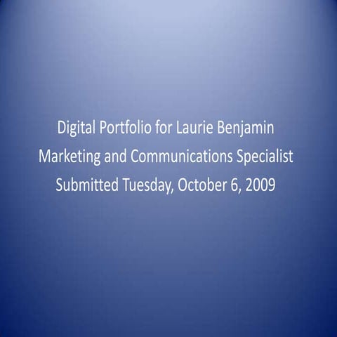 Benjamin Portfolio | PPTX