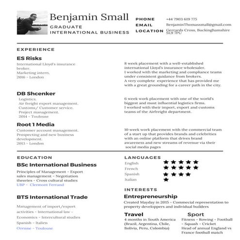 Benjamin small cv | PDF