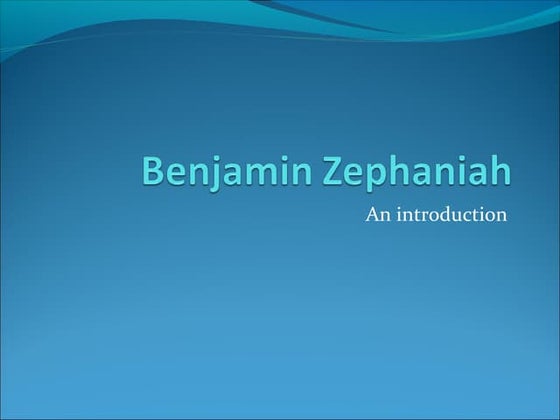 Benjamin zephaniah | PPTX