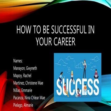 How to be Successful in your Career | PPTX