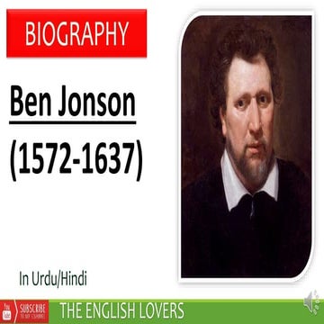 Biography of Ben johnson | PPTX