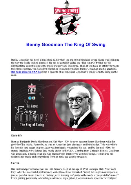 Know About the 5 Best Swing Music Albums of All Time.pdf | Blues | Music