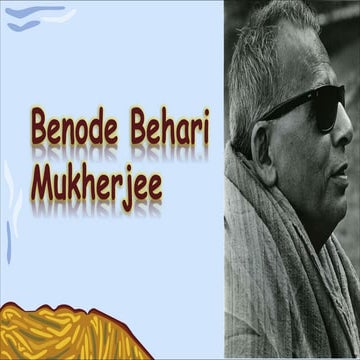 benode behari mukherjee THE GREAT BLIND ARTIST | PPT