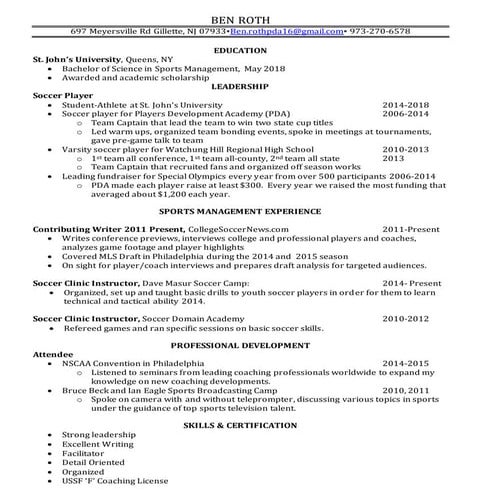 Ben Roth Resume | DOCX