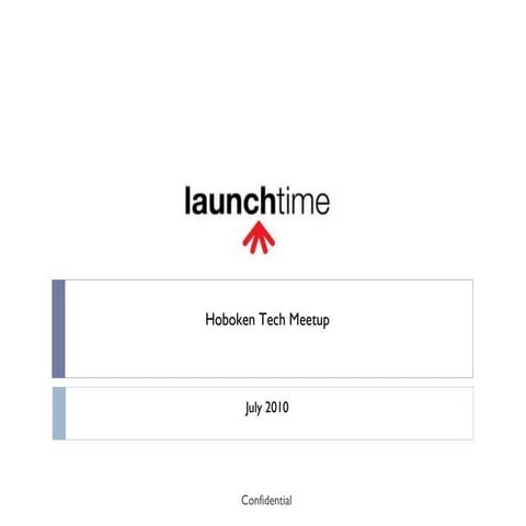 Ben Sun, Community Connect/Launchtime at Hoboken Tech Meetup | PPT
