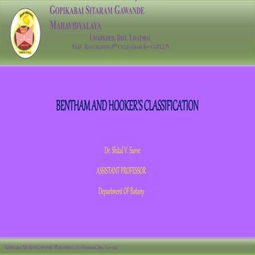 Bentham and Hookers Classification.pptx