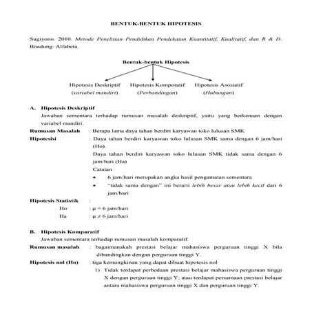 Bentuk-bentuk Hipotesis | PDF