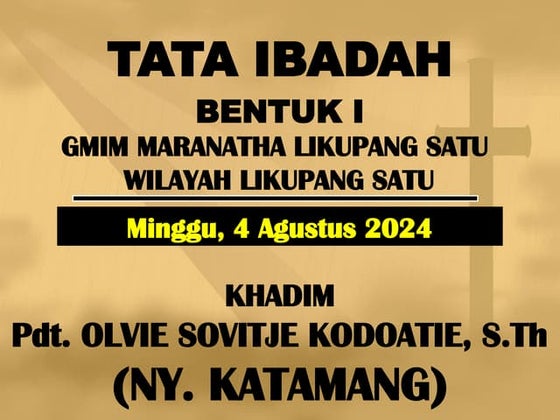 SLIDE IBADAH MINGGU JEMAAT BCCM PEKAN K.M | PPTX