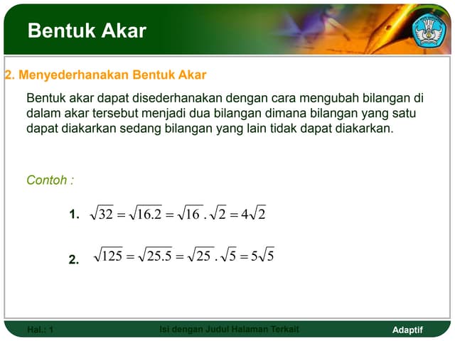 Bentuk Akar Matematika SMA 10.pptx