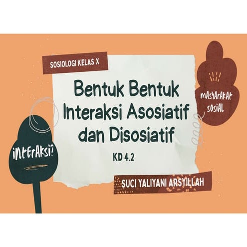 Bentuk-Bentuk Interaksi Asosiatif dan Disosiatif | PDF