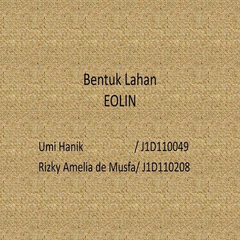 Bentuk Lahan EOLIN.ppt