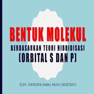 Bentuk Molekul Teori Hibridisasi Ppt 