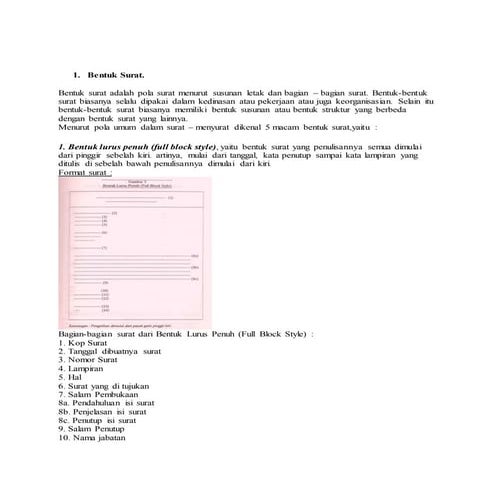 Bentuk surat | PDF | Free Download