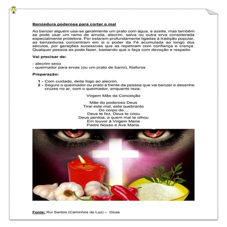 Benzedura poderosa para cortar o mal | PDF