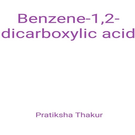 Benzene-1,2-dicarboxylic acid | PDF