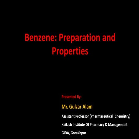 Kekule structure and resonance in benzene | PPTX