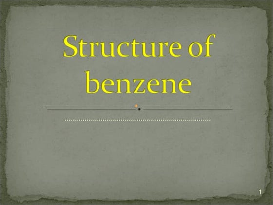 Presentation on Benzene | PPTX | Chemistry | Science