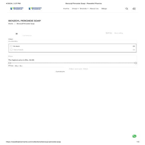 Buy Benzoyl Peroxide Soap | Rawafed Pharma | PDF