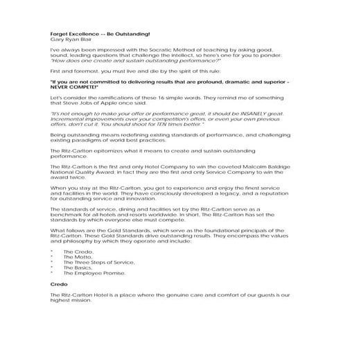 Be Outstanding | PDF