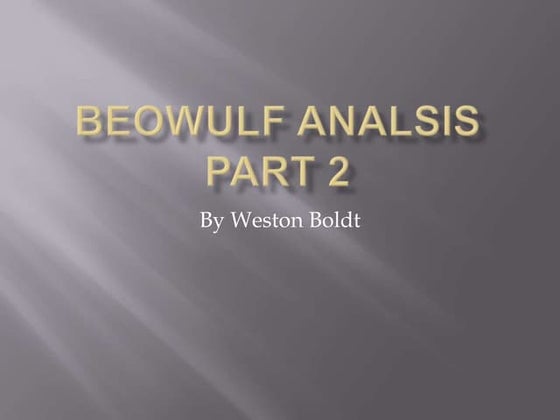 Presentation on Beowulf battle 2 in English literature | PPT