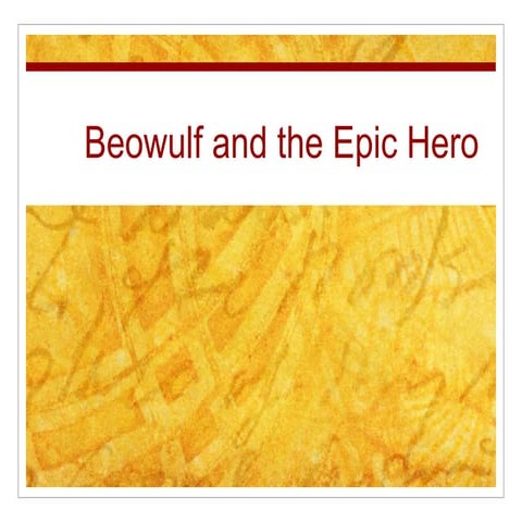 Beowulf and epic | PPTX