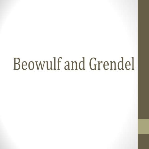 Beowulf and grendel | PPT