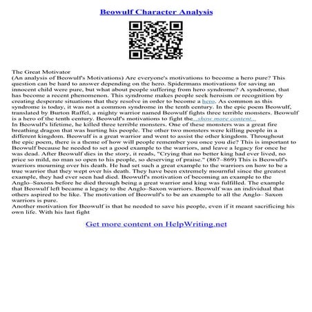 Beowulf Essay | PDF