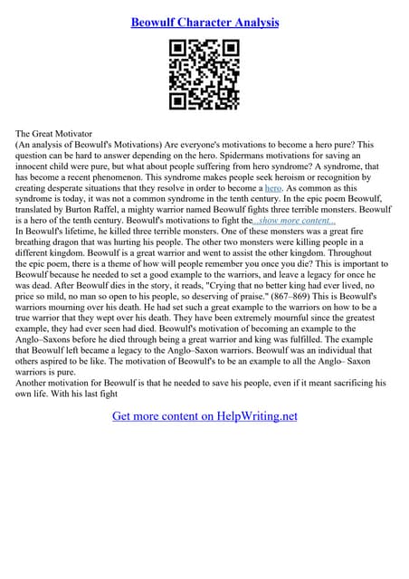 Beowulf Essay | PDF