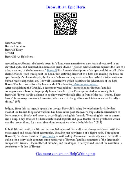 Presentation on Beowulf battle 2 in English literature | PPT