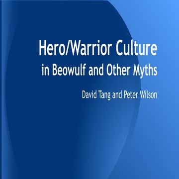 Beowulf project other genre | PPT
