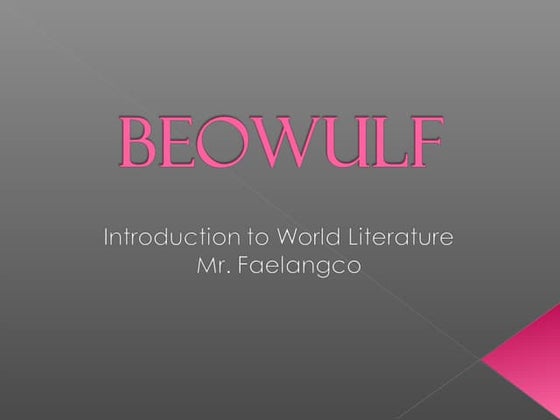 The-epic-story of "the story of-beowulf" | PDF