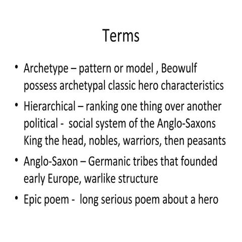 Beowulf study guide | PPT