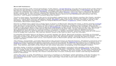 Grendel Beowulf Description