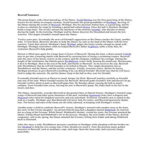 Beowulf summary | PDF