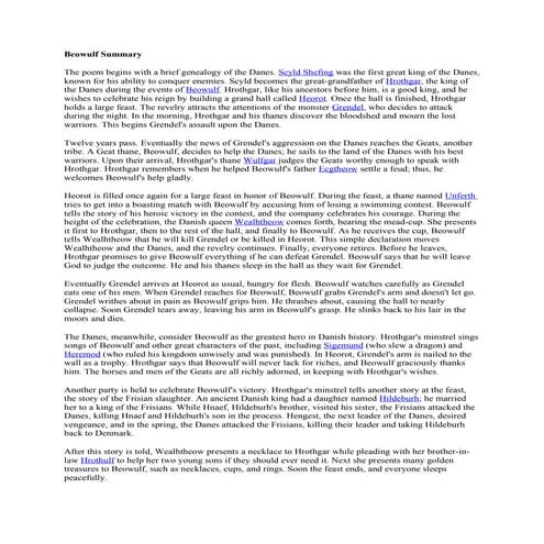 Beowulf summary | PDF