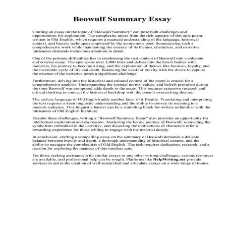 Beowulf Summary Essay.pdf