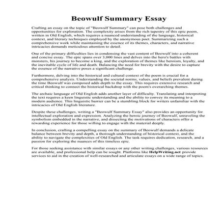 Beowulf Summary Essay.pdf