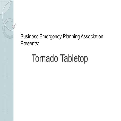 BEPA Tornado Tabletop | PPTX | Weather | Science