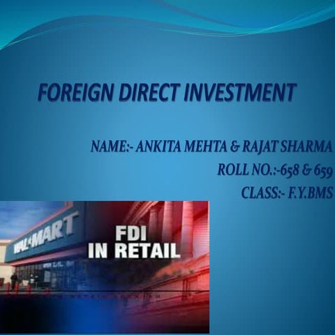 foreign direct investment | PPTX