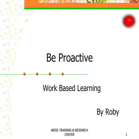 Be proactive | PPT | Free Download