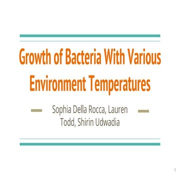 Growth of Bacteria | PPTX