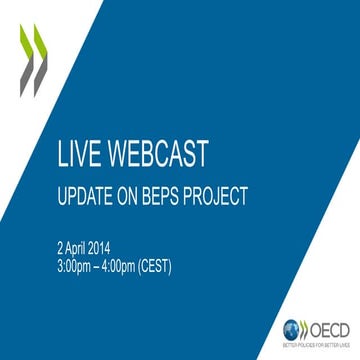 BEPS Webcast #2 - Update on project | PPT